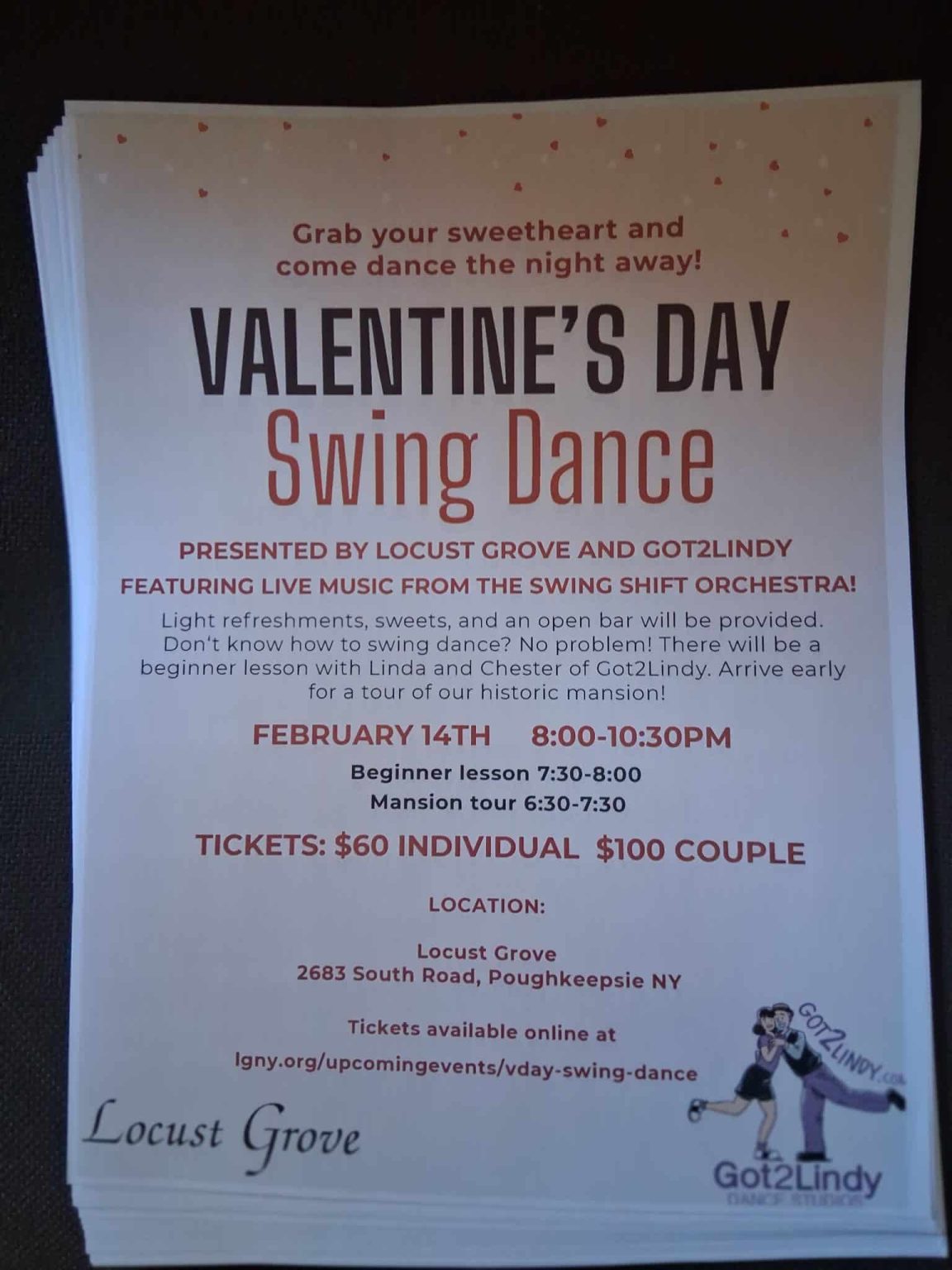 Valentine's Day Dance at Locust Grove - Got2Lindy Dance Studios